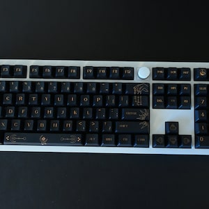 Starry Dark Night Sky Astronomy Theme Keycap Set: Cherry Profile, MX ...