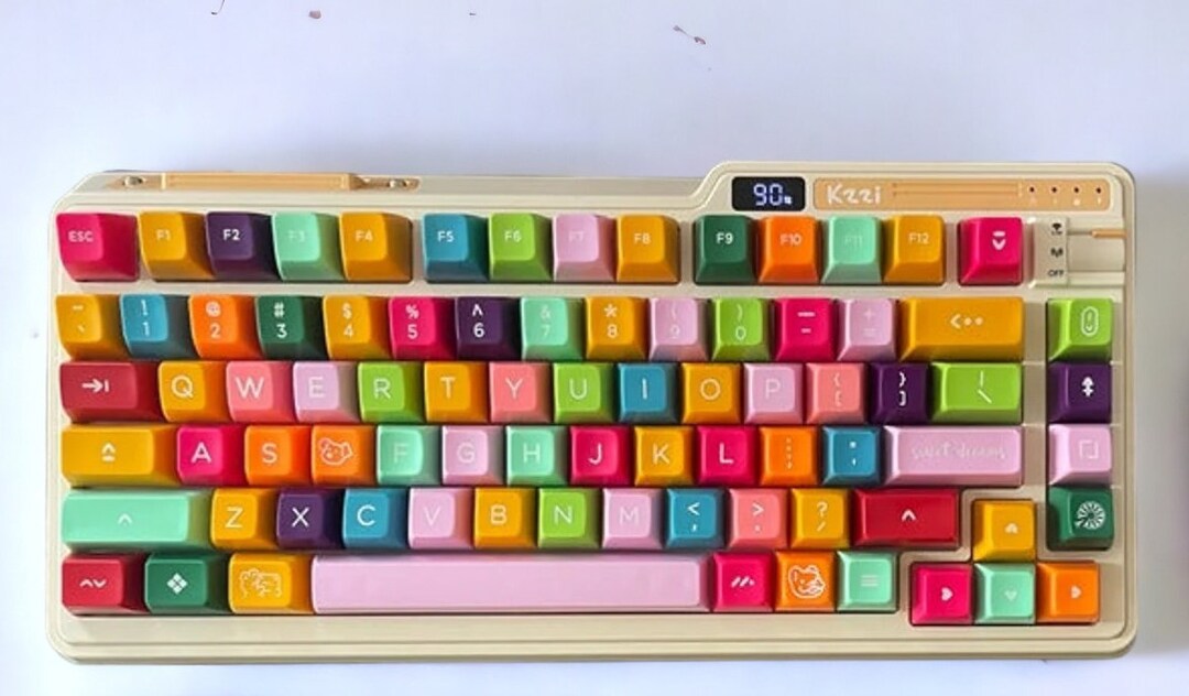Cute Rainbow Color Keycap Set for Mechanical Keyboard | Dandelion ...