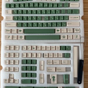 Matcha Cafe Keycap Set: Japanese Green Tea, Cherry Profile, PBT - Etsy
