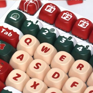 Happy Holidays Christmas Theme Keycap Set for Mechanical - Etsy