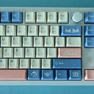 Cute Fun Amusement Theme Park Keycap Set for Mechanical Keyboard | 125 ...