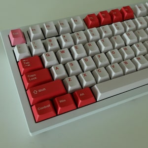 Cute Strawberry Red Bean Mochi Dessert Keycap Set for Mechanical ...