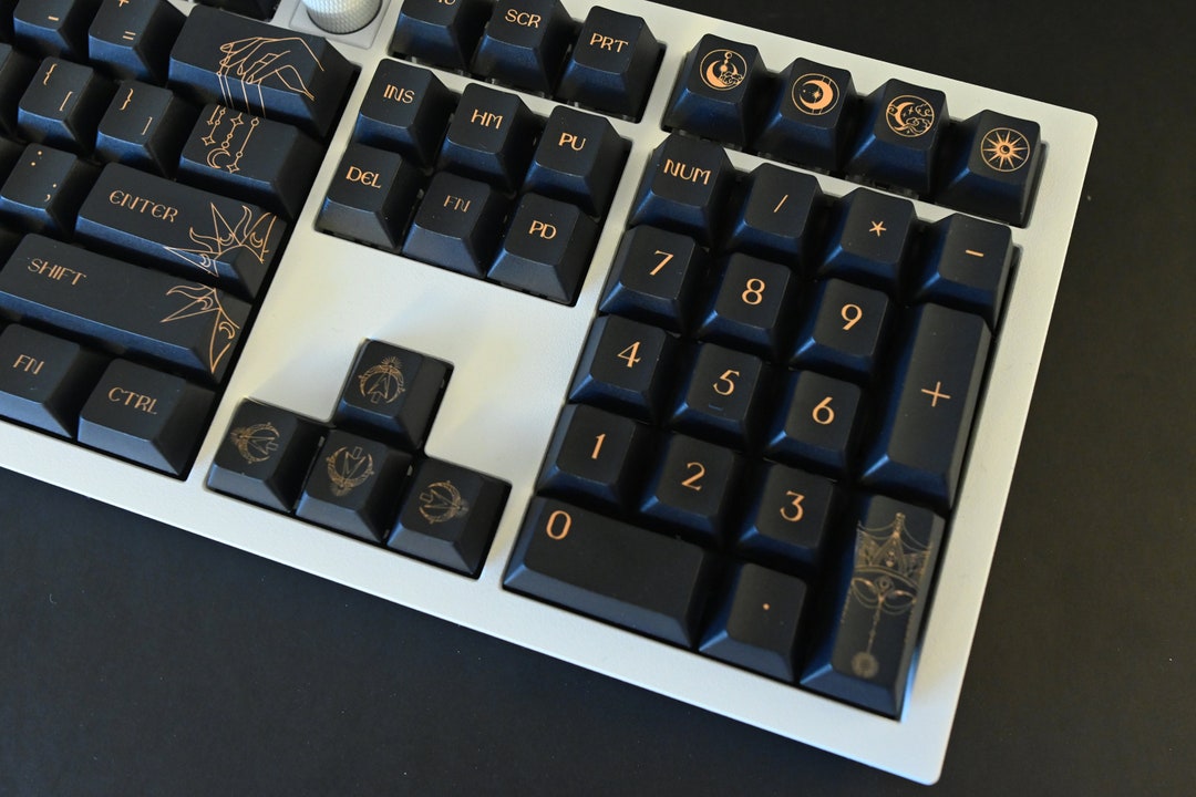 Starry Dark Night Sky Astronomy Theme Keycap Set: Cherry Profile, MX ...