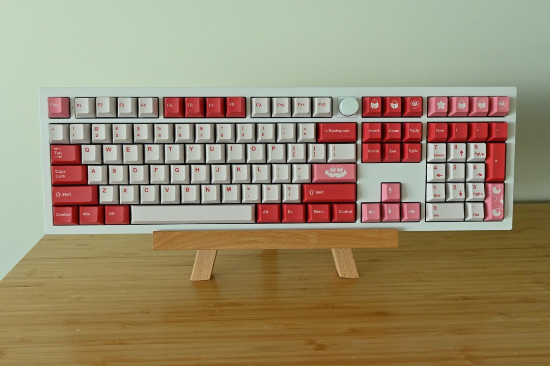 Cute Strawberry Red Bean Mochi Dessert Keycap Set for Mechanical ...