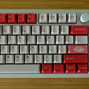 Cute Strawberry Red Bean Mochi Dessert Keycap Set for Mechanical ...