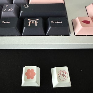 Night Sakura Japanese Theme Keycap Set for Mechanical Keyboard 136 / ...
