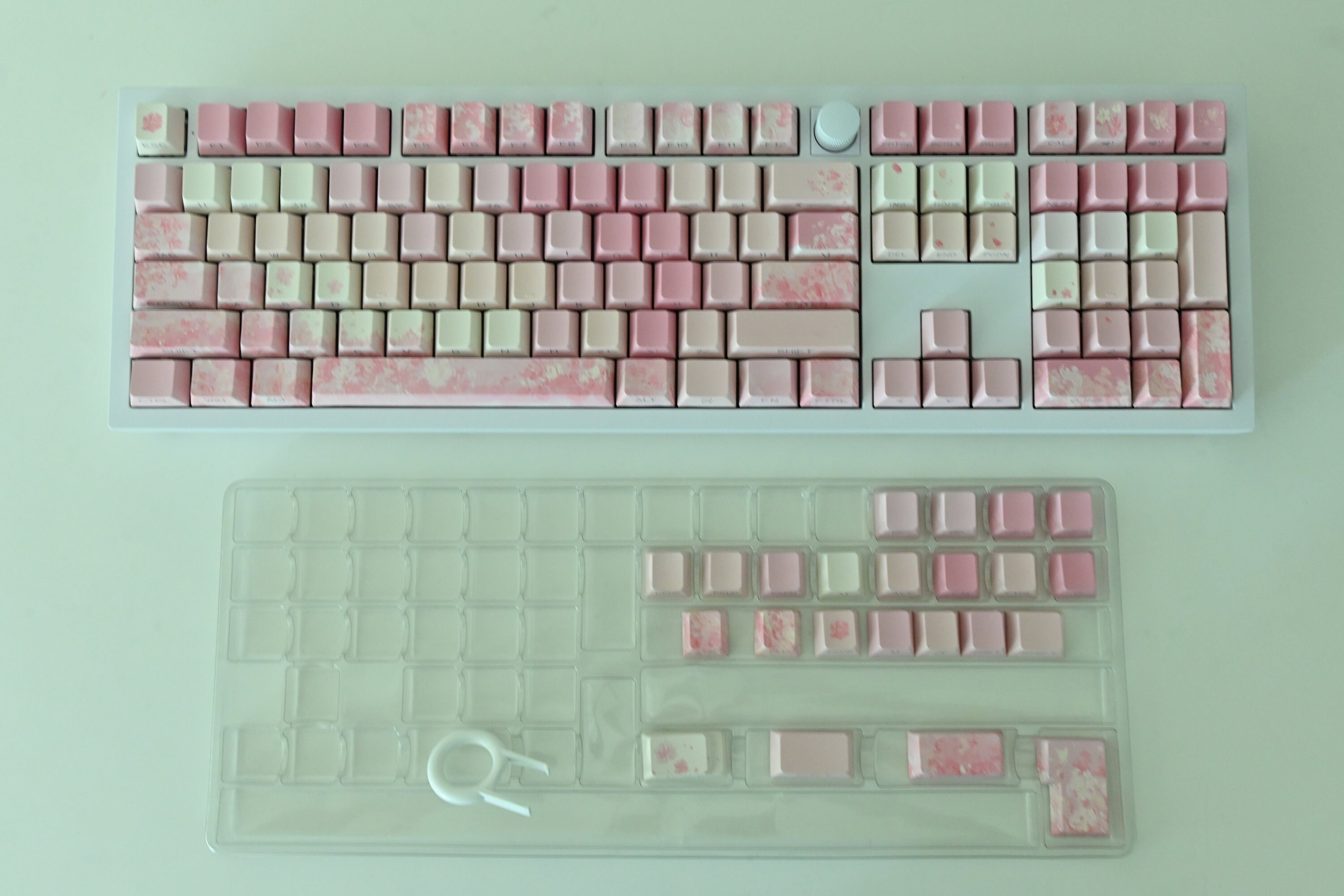 Pink Sakura Cherry Blossom Keycap Set: Backlit & Side Print, Cherry ...