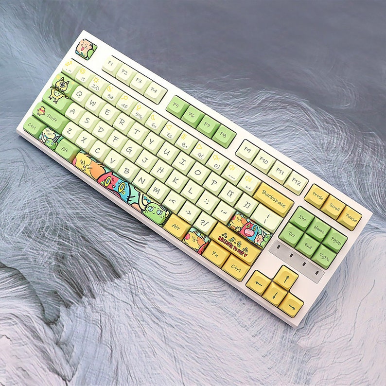 135 Pcs Colorful Cartoon Comic Cat Theme Keycap Set for - Etsy Canada
