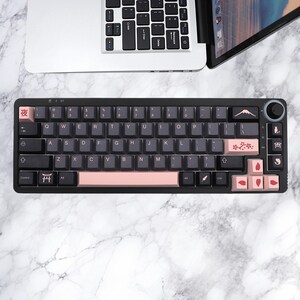 Night Sakura Japanese Theme Keycap Set for Mechanical Keyboard | 136 / ...