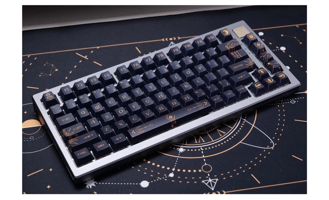 Celestial Starry Night Sky Keycap Set for Mechanical Keyboard 173 Keys ...