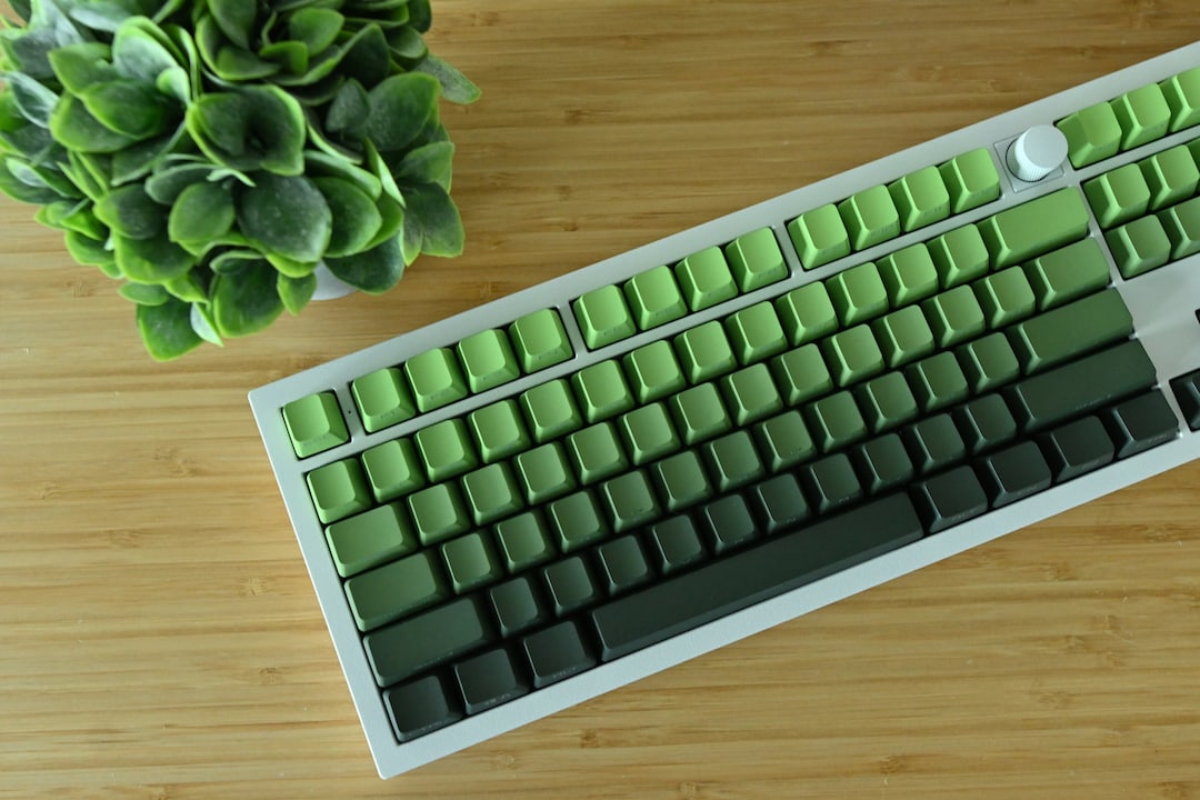 Backlit Matcha Green Gradient Keycap Set: OEM Profile, PBT - Etsy