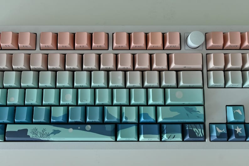 Aqua Dream Deep Ocean Theme Keycap Set: Cherry Profile, PBT - Etsy