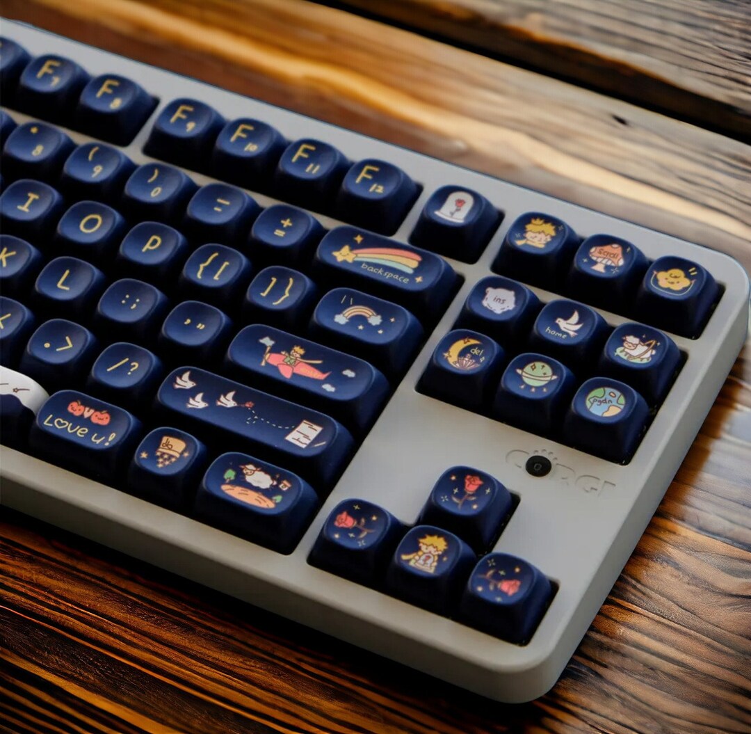 Dark Blue Cartoon Boy Galaxy Outer Space Theme Keycap for Mechanical ...