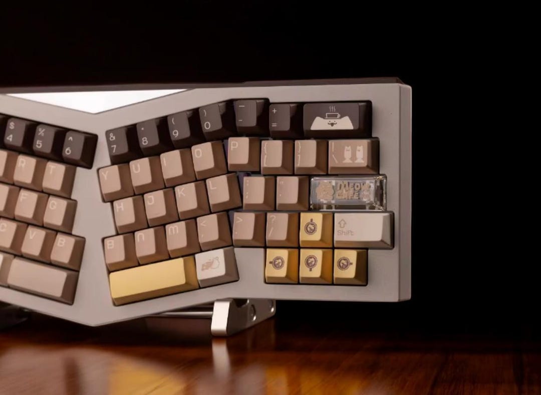 Chocolate Coffee Cafe Theme Keycap Set for Mechanical Keyboard | Cat ...