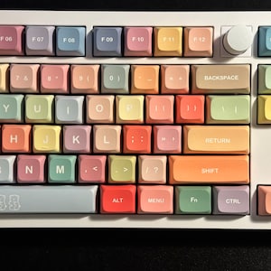 Cute Rainbow Candy Keycaps for Mechanical Gaming Keyboard | 132 Keys ...