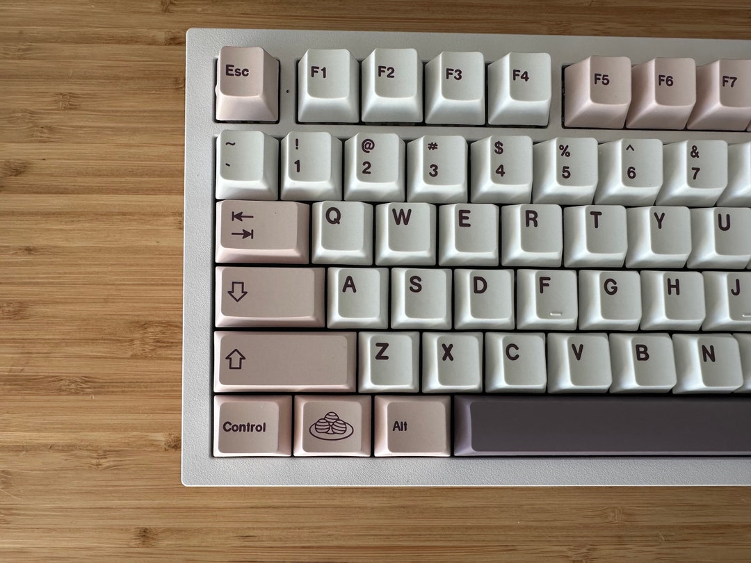 Taro Pastry Dessert Cafe Theme Keycap Set for Mechanical Keyboard 118 ...
