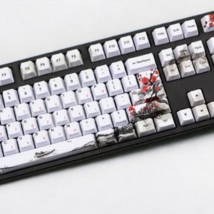 Sakura Cherry Blossom Japanese Keycap Set for Mechanical Keyboard OEM ...