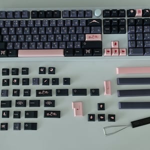 Night Sakura Japanese Theme Keycap Set: Cherry Profile, PBT - Etsy