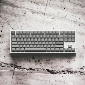 Minimalist Space Silver Gray Keycap for Mechanical Keyboard | 136 Keys ...