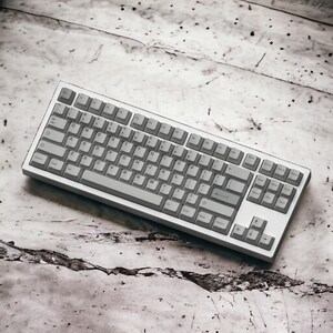 Minimalist Space Silver Gray Keycap for Mechanical Keyboard 136 Keys ...