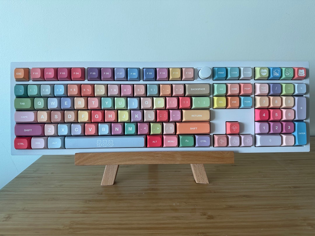 Cute Rainbow Candy Keycaps for Mechanical Gaming Keyboard | 132 Keys ...