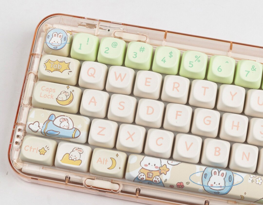 142 Pcs Cartoon Galaxy Rabbit Theme Keycap Set for Mechanical - Etsy
