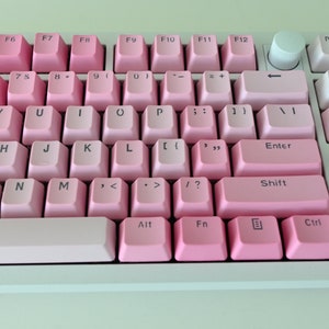 Backlit Pink Gradient Love Theme Keycap Set for Mechanical Keyboard ...