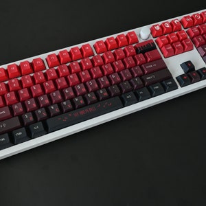 Blood Red Gradient Gothic Halloween Keycap Set for Mechanical Keyboard ...
