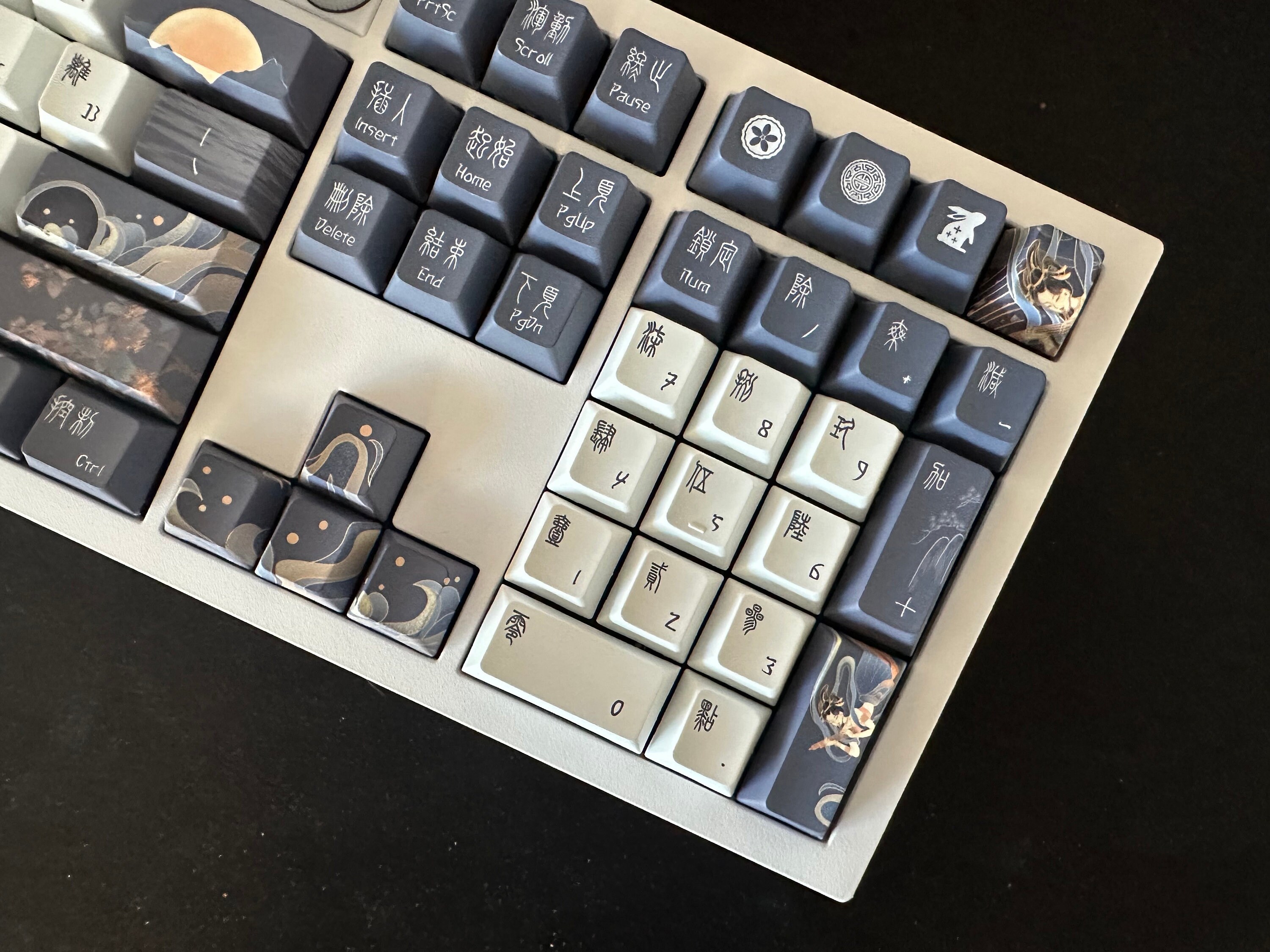 Dark Night Moon Chinese Theme Keycap Set: Cherry Profile, PBT - Etsy