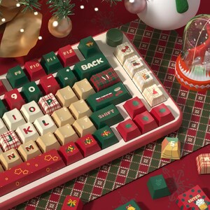 Happy Holidays Christmas Theme Keycap Set for Mechanical - Etsy