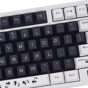 139 Pcs Cute Panda Bamboo Minimalist Theme Keycap Set for Mechanical ...