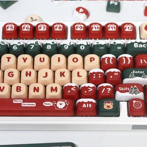 Happy Holidays Christmas Theme Keycap Set for Mechanical - Etsy