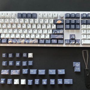Dark Night Moon Chinese Theme Keycap Set: Cherry Profile, PBT - Etsy