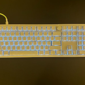 Backlit White Contour Wave Lines Keycap Set: Cherry Profile, PBT - Etsy