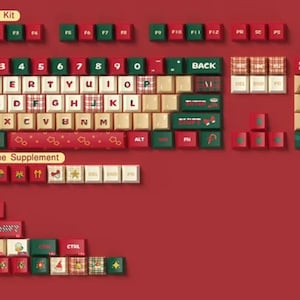 Happy Holidays Christmas Theme Keycap Set for Mechanical - Etsy