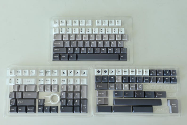 Gray Black White Gradient Keycap Set: Cherry Profile, PBT - Etsy Canada