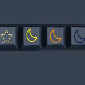 Starry Dark Night Sky Astronomy Theme Keycap Set for Mechanical ...