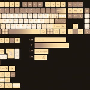 Mango Cat Cafe Coffee Theme Keycap Set: Cherry Profile, PBT - Etsy