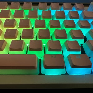 Backlit Translucent Pink Pudding Theme Keycap Set for Mechanical ...