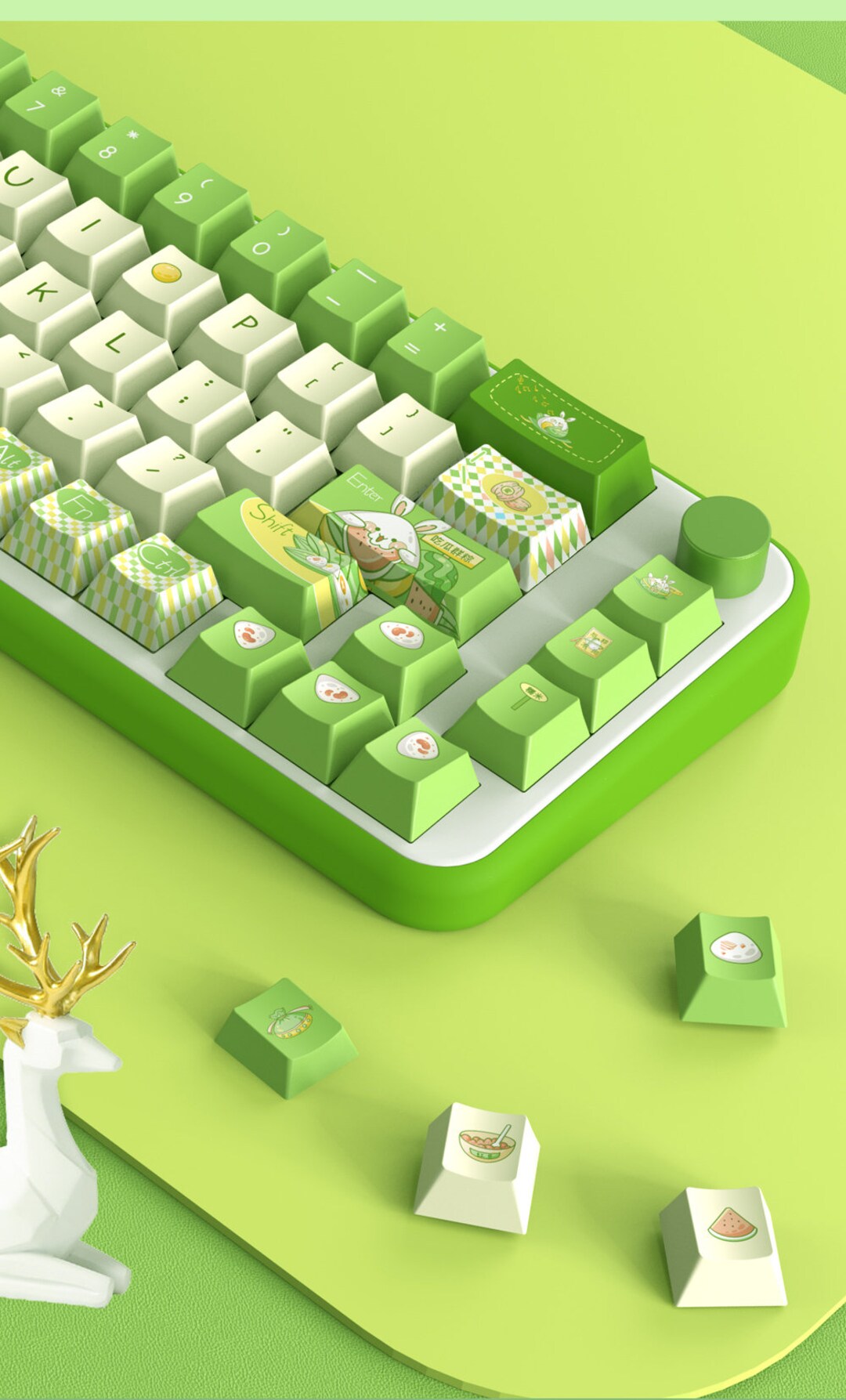 Spring Picnic Theme Custom Keycap Set for Mechanical Keyboard 138 / 158 ...