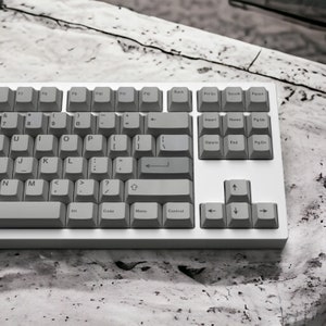Minimalist Space Silver Gray Keycap for Mechanical Keyboard | 136 Keys ...