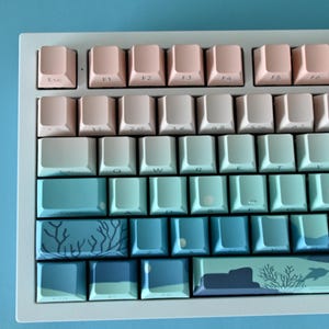 Aqua Dream Deep Ocean Theme Keycap Set: Cherry Profile, PBT - Etsy