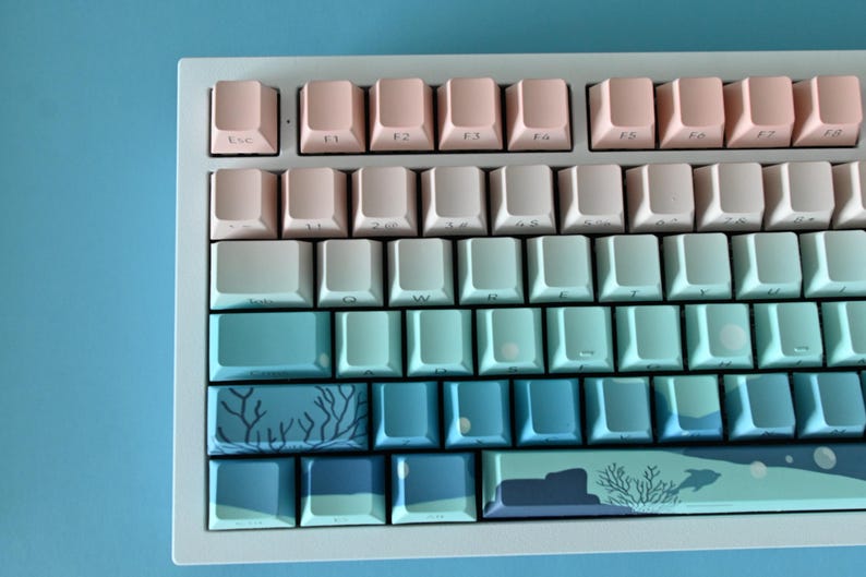 Aqua Dream Deep Ocean Theme Keycap Set: Cherry Profile, PBT - Etsy