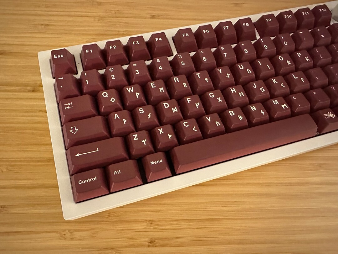 Classic Dark Red Minimalist Keycap Set for Mechanical Keyboard | 129 ...
