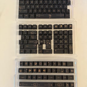 Starry Dark Night Sky Astronomy Theme Keycap Set: Cherry Profile, MX ...