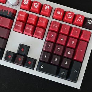 Blood Red Gradient Gothic Halloween Keycap Set for Mechanical Keyboard ...