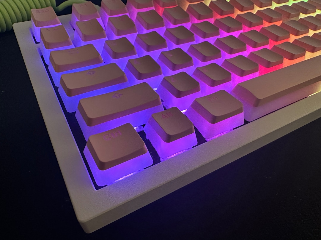 Backlit Translucent Pink Pudding Theme Keycap Set for Mechanical ...