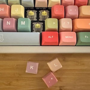 Cute Rainbow Candy Keycaps for Mechanical Gaming Keyboard | 132 Keys ...