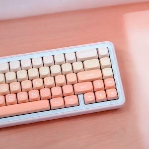 Orange Pink Pastel Gradient Keycap Set for Mechanical Keyboard | 121 ...
