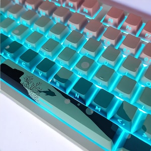Aqua Dream Deep Ocean Theme Keycap Set for Mechanical Keyboard | 125 ...
